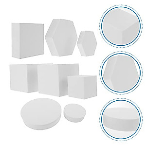 SEWACC 8pcs Geometric Three-Dimensional Ornaments Geometric Cube Photoshoot Cosmetics Photoshoot Blocks Lipstick Photo Blocks Craft for Kids Household Products Foam Modeling