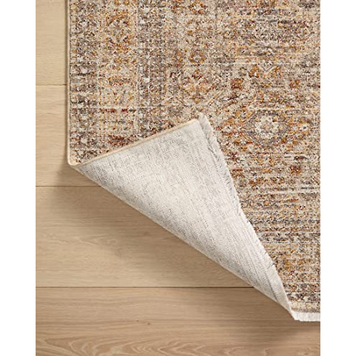 Loloi Angela Rose Blake Collection BLA-06 Oatmeal/Spice 7'-10" x 10'-2", .25" Pile Height, Fringe, Area Rug