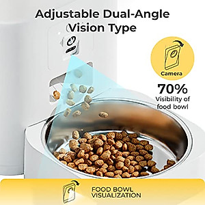 ABRCT Automatic Cat Feeder with Camera,6L Large Capacity Smart Feeder for Cats,Visible Food Bowl,App Remote Control,Customize Feeding Plan