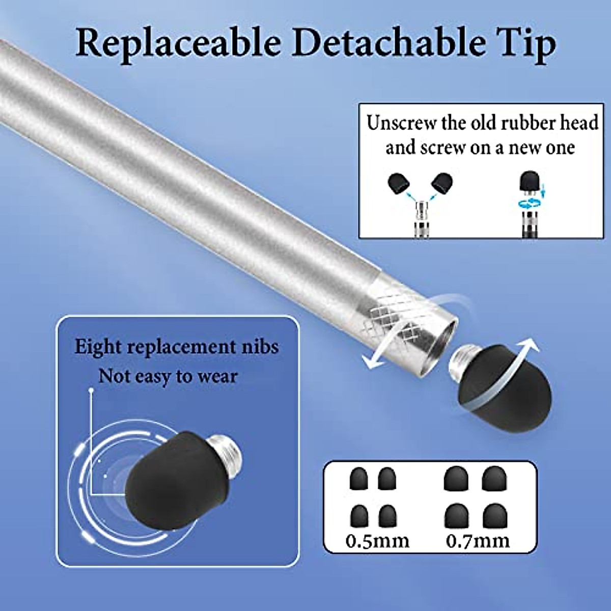 4 Pack Stylus for iPad Luntak Stylus Pens for Touch Screens 2-in-1 iPad Pencil Universal Rubber iPad Stylus Touch Screen Pen iPad Pen Compatible with iPad Mini/iPhone/Galaxy Note/Huawei/Xiaomi/Android