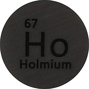 Holmium (Ho) 24.26mm Metal Disc 99.9% Pure for Collection or Experiments