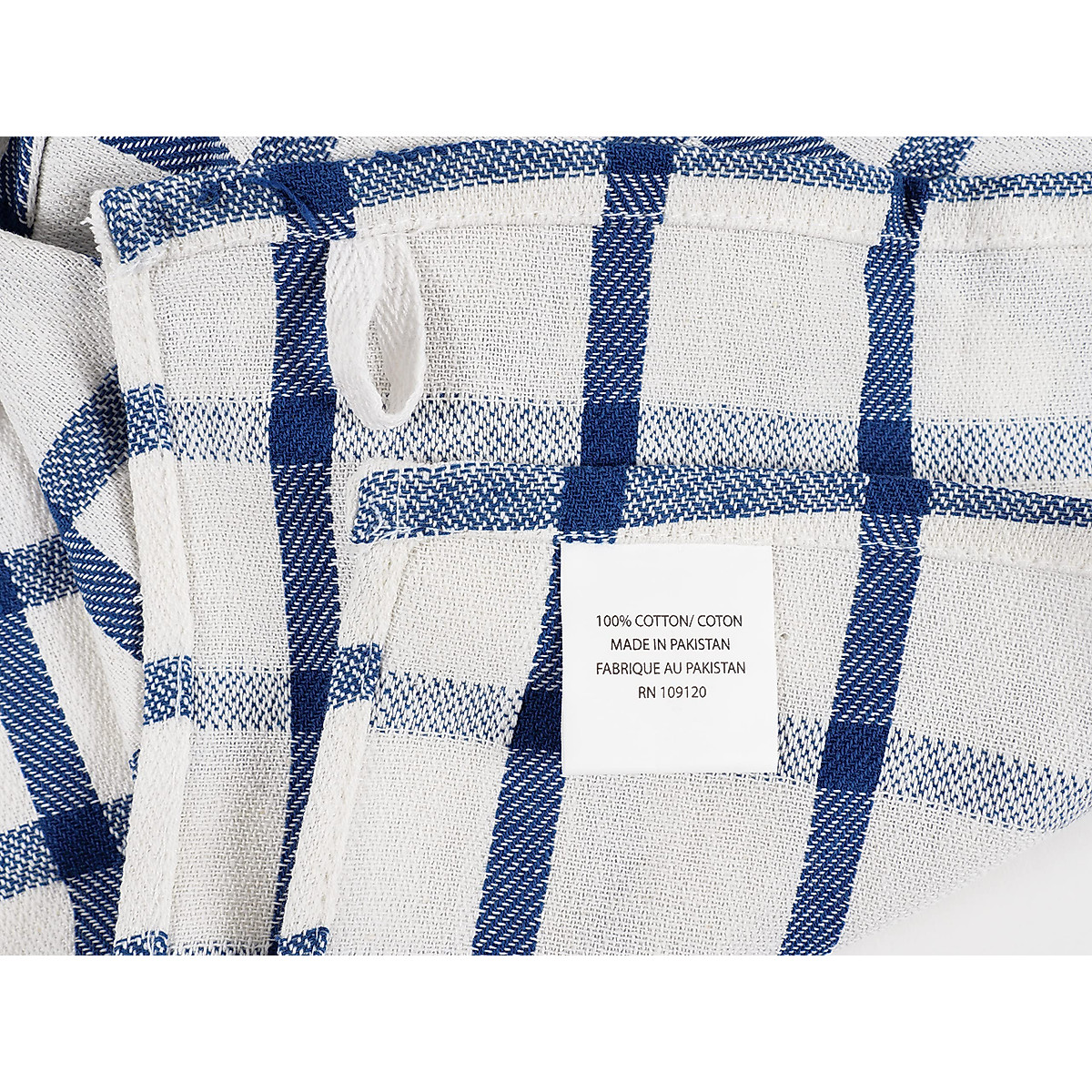 KAF Home Assorted Flat Kitchen Towels | Set of 10 Dish Towels, 100% Cotton - 18 x 28 inches | Ultra Absorbent Soft Kitchen Tea Towels | Perfect for Cooking, Cleaning, and Drying Hands (Navy)