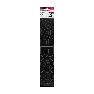 COSCO Vinyl Peel & Stick Letters and Numbers Stickers, 3, Black
