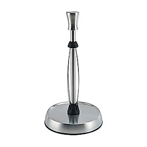 Farberware Perfect Tear Brushed Stainless Steel Wave Paper Towel Holder, 14-inch