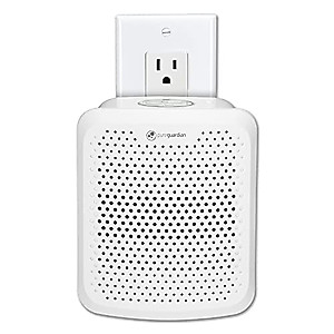 germguardian AP201W Pluggable Air Purifier with Nightlight, Odor-Eliminating Aromatherapy Essential Oil Pad Included, 7-in Pluggable Air Purifier, White