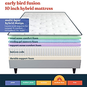 Early Bird Dual Cool 10" Medium Hybrid Mattress