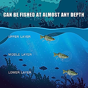 TRUSCEND Fishing Lures for Bass Trout Multi Jointed Swimbait Slow Sinking Bionic Swimming Lures Freshwater Saltwater Lifelike Bass Pike Lures