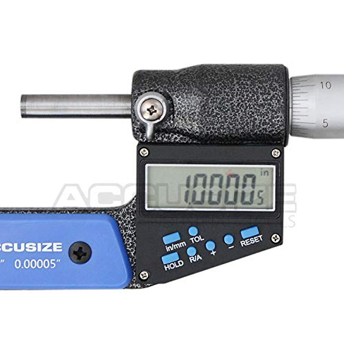 Accusize Industrial Tools 1-2''/25-50 mm by 0.00005''/0.001 mm 7-Key Electronic Digital Micrometer, Water Proof, Ac21-2022