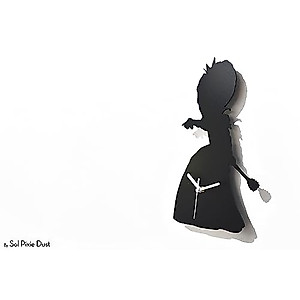 Red Queen Silhouette Wall Clock - Off with Their Heads - Wonderland - Queen of Hearts - Alice's Adventures - Alice Room Decoration