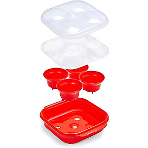 Decor Microsafe Egg Poacher One Size Red