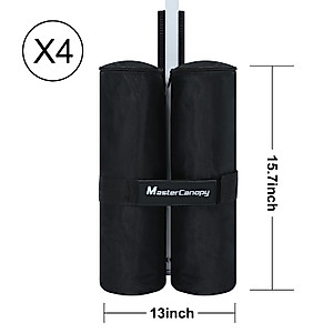 MASTERCANOPY Heavy Duty Weight Sandbags for Pop Up Canopy Tents (Black)