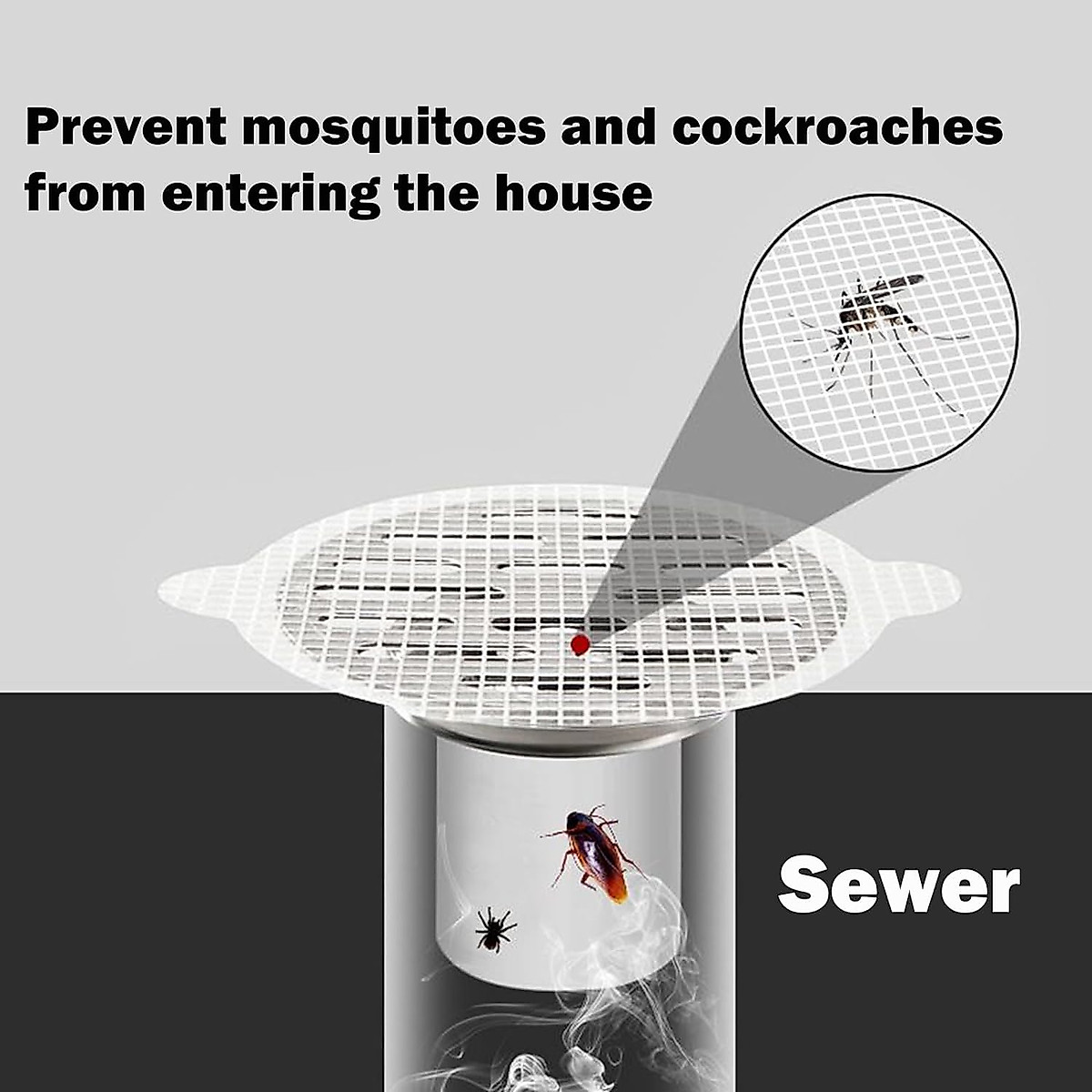 10Pack Disposable Shower Drain Hair Catcher Waterproof Mesh Stickers,Kitchen Sink Drain Strainer,Bathtub Hair Catcher for Drain,Sink Stopper,Bathtub Accessories,Bathroom Necessities (3.54"/9CM)