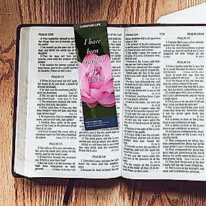 Christian Bookmark with Bible Verse, Pack of 25, Christian Life Themed, I Have Been Crucified with Christ, Galatians 2:20