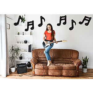 10PCS Music Note Balloons Black Foil Aluminum Balloon Birthday Party Music Themed Party Supplies Baby Shower Outdoor Party Wedding Decorations