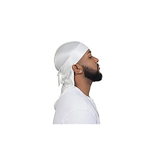 ForceWave 3 Pieces Silky Durags and 1 Wave Cap Pack for Men Waves, Moisture-Tech Fabric Satin Du-Rag