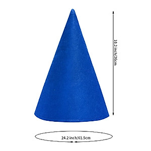 7 Packs Christmas Gnome Hats, Felt Cone Dwarf Hats for Unisex Adults Teens Elf Hats for Halloween Party Supplies, 7 Colors