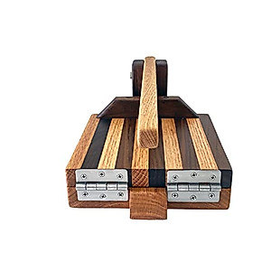Central Coast Woodworks Hardwood Tortilla Press - Red Oak & Walnut- 8 inch