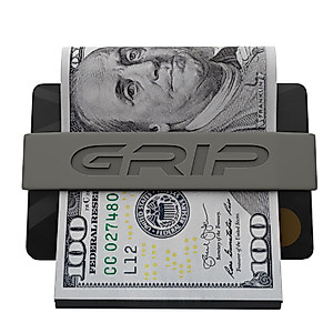 Grip Money Bands (Pack of 3) - FOGHORN GRAY - Premium Silicone Band for Cash & Cards - Slim & Durable Design