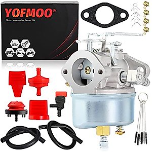 YOFMOO Adjustable Carburetor Gasket Fuel Line Tecumseh 632107 632107A 632378 632536 640084 640105 640299 3.5HP 4HP 5HP HSK40 HSK50 HS50 HSSK40 HSSK50 HSSK55 LH195SA LH195SP OHSK110 OHSK120 OHSK125