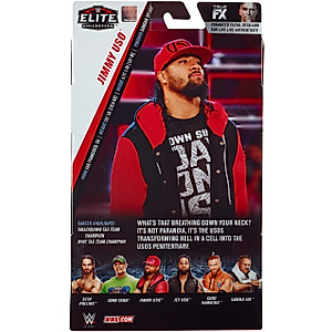 WWE Jimmy Uso Elite Collection Deluxe Action Figure with Realistic Facial Detailing, Iconic Ring Gear & Accessories