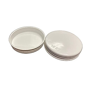 White Round Plastic End Caps for Kraft Mailing Tubes - Protective End Caps for Shipping Tubes - 2.5 Inch Diameter Pack of 25