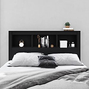 Polifurniture Madison Headboard, Queen, Black