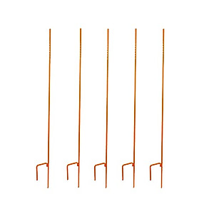 Five-Pack EZ Step-in Posts | Midnight Black or Safety Orange | EZ Step Products (Safety Orange)