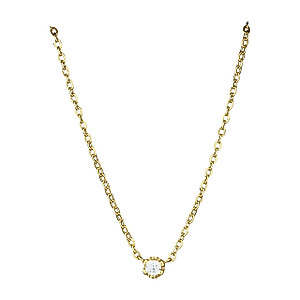 Tiny Gold Zirconia Necklace - Dainty Bling Necklace - Diamond Necklace - Choker Necklace - Handmade - Minimalist Jewelry