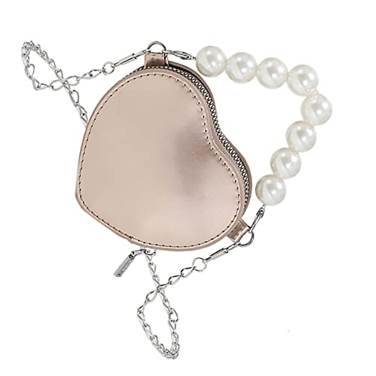 TENDYCOCO 5pcs Fashion Clutch With Wrist Handle Day Mini Strap Bag Gifts Shaped Chain Crossbody Cross Shoulder Small Tote Gift Body for Purse Heart-shaped Women Pearl Evening Girl Handbag
