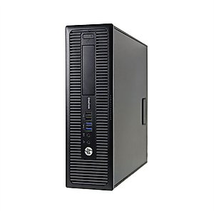 HP Refurbished EliteDesk 800 G1 SFF Desktop Computer Package, i5-4590 Processor, 24 inch Monitor,16GB RAM, 256GB SSD,WiFi,Bluetooth,Wireless Keyboard Mouse(Renewed)
