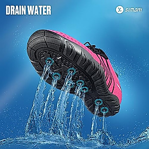 SIMARI Mens Womens Water Shoes Sports Quick Dry Barefoot Diving Swim Surf Aqua Walking Beach Yoga 212 Rose
