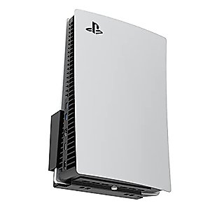 Monzlteck Wall Mount for PS5(Disc and Digital),All Metal Vertical Hanging on Wall, Space Saver, Easy to Install(Black)
