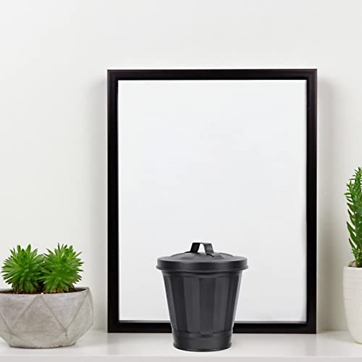 Cabilock Car Decor 6 pcs Holder Jars Bathroom Shape Cover Household Mini Pen Vintage Bins Decorations Small Bin Wastebasket Iron Garbage with Tabletop Pail Appearance Desk Car Utility Outdoor Decor