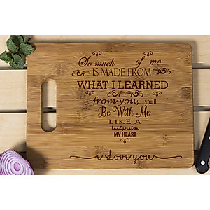 Mother's Day Git, Laser Engraved Cutting Board For mom, So much of me Chopping board-Gift for Mom, Mothers day Gift,Mom's kitchen