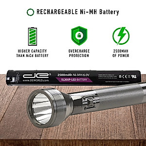 Digital Energy DE 77375 Nimh Replacement Battery | 2500mAh 6.0V NiMH Battery | for Streamlight SL-20XLED SL-20XP-LED, UltraStinger, Superstinger, SL20L, SL-20LP