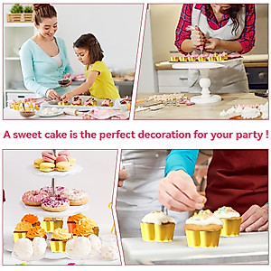 Silicone Cupcake Molds, 24Pcs Mini Flower Shape Silicone Baking Cups Cupcake Liners Reusable Muffin Cup Cake Pan for Cake Chocolate