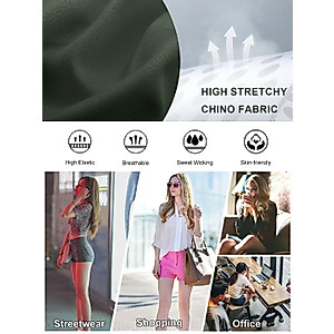 Aotasely Women's Casual Junior Denim Shorts Stretchy Mid Rise Jean Shorts with Pockets Party ClubNight Army Green XL