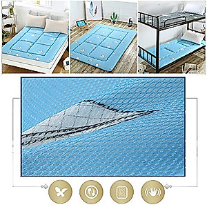 WJH Super Soft Mattress Topper, Japanese Tatami Floor Mat, Breathable Futon Mattress Travel Sleeping Pad -G 150x220cm(59x87inch)