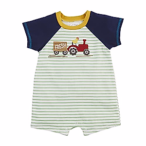 Mud Pie baby boys Mud Pie Tractor Raglan Shortall, Tractor, 12-18 Months US