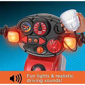 Fisher-Price Harley Davidson Toddler Tricycle Ride-On Preschool Toy, Lights & Sounds Trike with Adjustable Seat