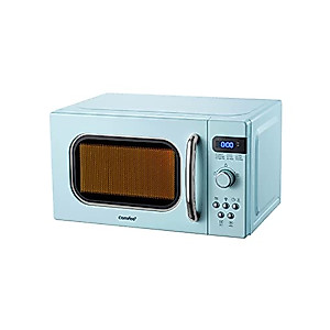 COMFEE' Retro Small Microwave Oven With Compact Size, 9 Preset Menus, Position-Memory Turntable, Mute Function, Countertop Microwave For Small Spaces, 0.7 Cu Ft/700W, Green, AM720C2RA-G