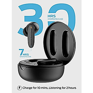 Monster Clarity 108 ANC Active Noise Cancelling Earbuds Bluetooth 5.2 Wireless Earphones with 4 Built-in Microphones, 30H Long Playtime Deep Bass Fast Charging Cordless Hands Free Clear Call