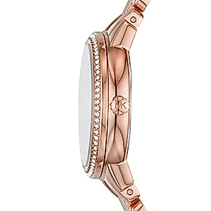 Michael Kors Women's Allie Quartz Watch with Stainless Steel Strap, Rose Gold, 12 (Model: MK1039)