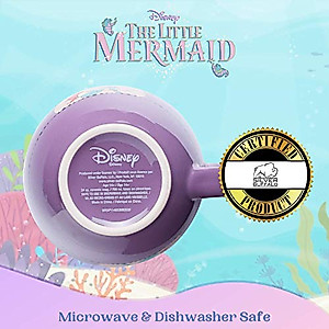 Silver Buffalo Disney Princess Little Mermaid Ariel Moonlight Ceramic Soup Mug, 24 Ounces