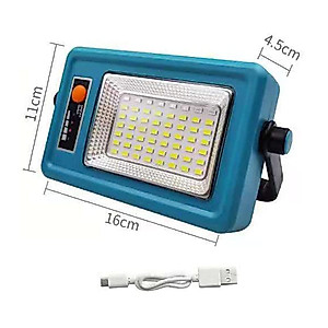 Portable Solar Lamp Outdoor Table Lamp LED Nightstand Lantern Waterproof Solar Lamp Lithium Battery Multifunctional Emergency Light for Outdoor Camping Patio Walking Reading(Blue)