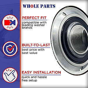 Whole Parts Washer Tub Stem & Seal Repair Kit Part # 6-2095720 - Replacement and Compatible with Some Whirlpool Washers - Faucets Water Leaking Solution - Non-OEM Appliance Parts - 2 Yr Warranty