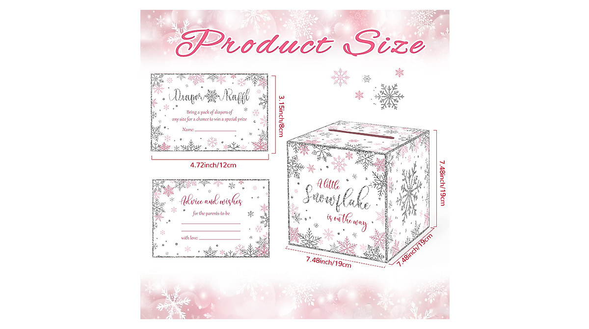 Fumete Diaper Raffle Tickets & Box for Baby Showers
