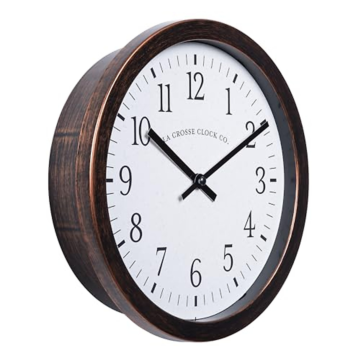 La Crosse Clock 404-3825HC 9.80-Inch Quartz Analog Wall Clock with Hidden Compartment