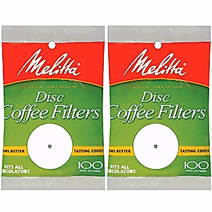 Melitta 3.5 Inch White Disc Coffee Filters (Pack of 2)