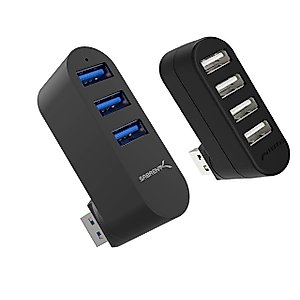 Sabrent Premium 3-Port Aluminum Mini USB 3.0 Hub + 4-Port USB 2.0 Hub